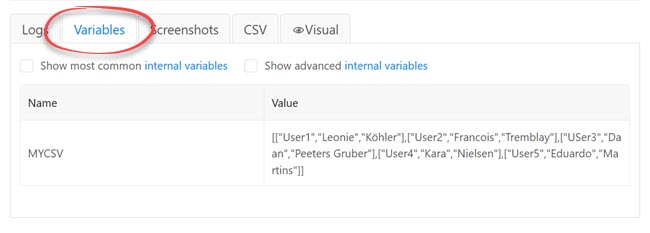 csvRead - Daten-driven Testing